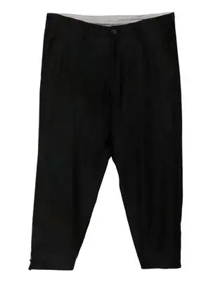 Yohji Yamamoto Cropped Trousers - Black