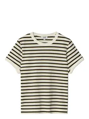 Cos Shrunken Ringer T-Shirt White