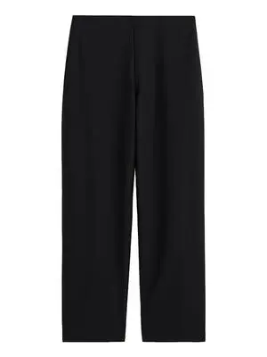 Cos Cropped Straight-leg Pants - Black