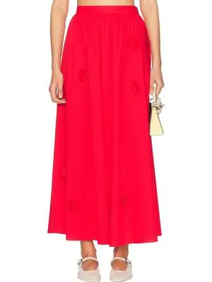 Caroline Constas Marcheline Midi Skirt - High Risk Red