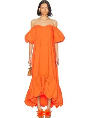 Caroline Constas Lucia High-low Midi Dress - Flame