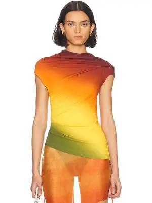 Monse Off Shoulder Jersey Top - Multi