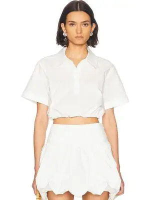 Simkhai Nicky Cropped Top - White