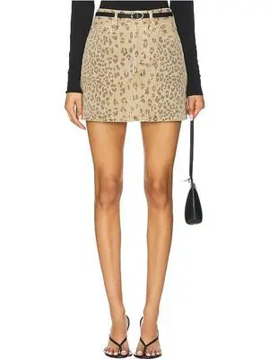 Citizens Of Humanity Ramona Mini Skirt - Natural Cheetah