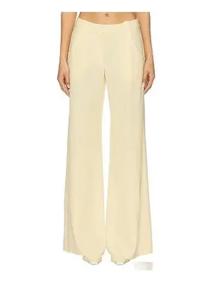 Amanda Uprichard Saddler Wide Leg Pants - Cornsilk