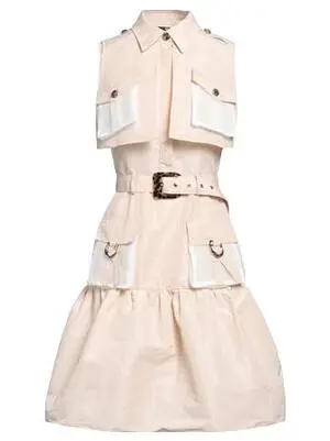 Elisabetta Franchi Midi Shirt Dress - Beige