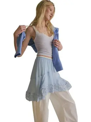 Free People Midnight Muse Mini Slip Skirt Skyride
