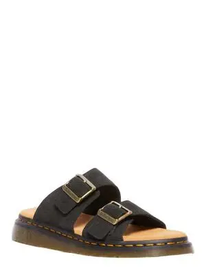Dr. Martens Josef Suede Slide Sandals - Black