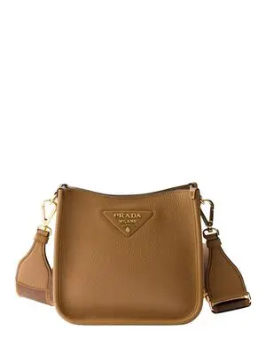 Prada Mini Daino Leather Hobo Crossbody Bag - Cara
