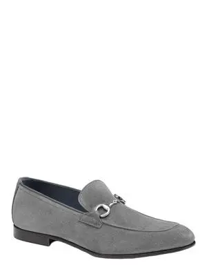 Johnston & Murphy Collection Taylor Bit Loafer - Gray Italian Suede