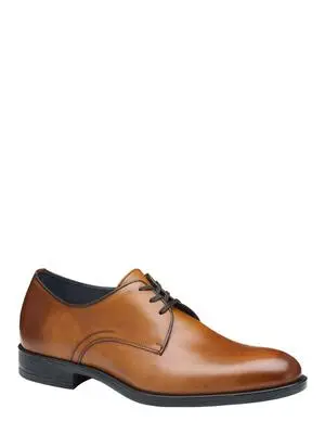 Johnston & Murphy Collection Flynch Plain Toe Derby - Tan Italian Calfskin