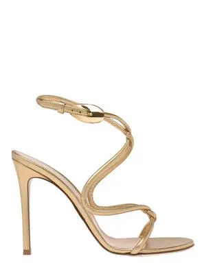 GIANVITO ROSSI Jungle Mamba Sandals - Metallic Gold