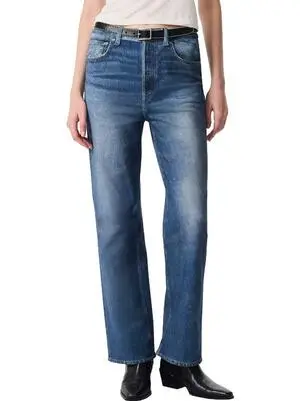 Rag & Bone Miramar Shea Relaxed Straight Leg Cotton Terry Pants - Cosmos
