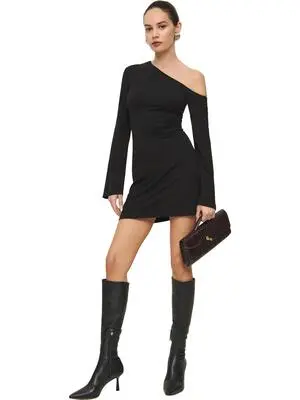 REFORMATION Willow Knit Dress - Black
