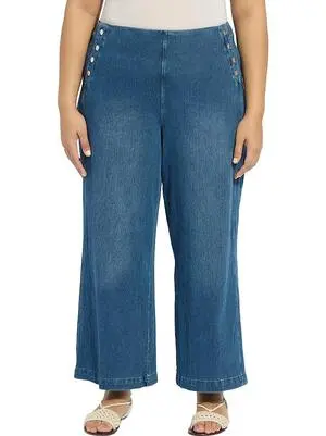 Lyssé Mallory Sailor Jeans - Mid Wash