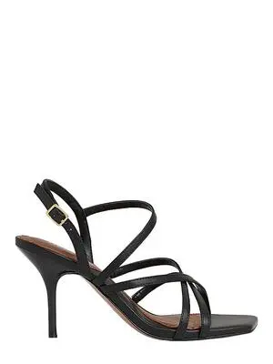 REISS High Heel Strappy Sandals - Black