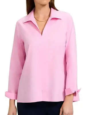 Foxcroft Agnes Stretch Shirt Bubblegum