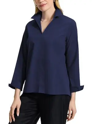 Foxcroft Agnes Stretch Shirt - Navy