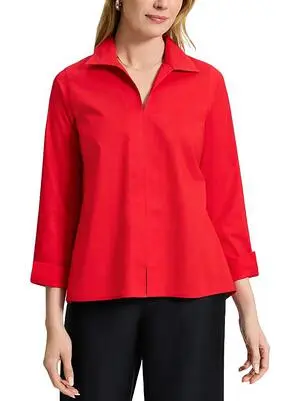 Foxcroft Agnes Stretch Shirt - Simply Red