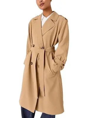Whistles Petites Riley Trench Coat - Neutral