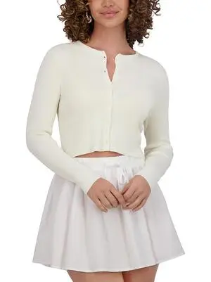 POINT Cropped Cardigan Cream