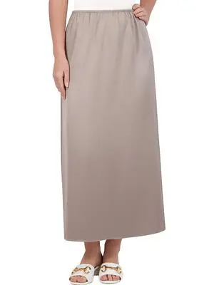 POINT Satin A-line Skirt - Stone