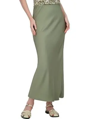 POINT Satin Slip Skirt Sage