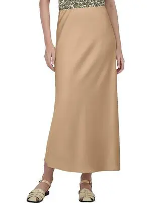 POINT Satin Slip Skirt - Sand