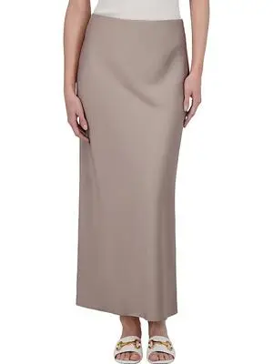 POINT Satin Slip Skirt - Stone