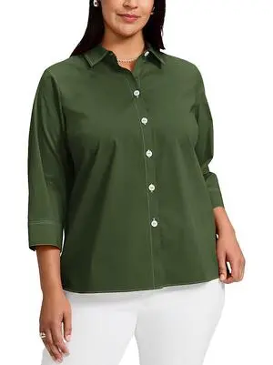 Foxcroft Kelly Stretch Shirt Basil