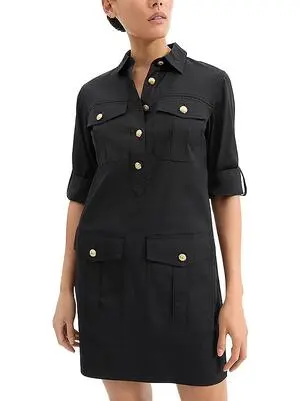 Veronica Beard Saude Shirt Dress - Black