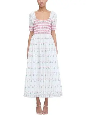 Hill House Home Hill House Home The Madeline Nap Dress White Trailing Fern