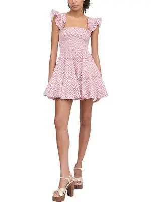 Hill House Home Hill House Home The Charlotte Nap Dress Rose Circular Lattice
