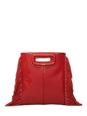Maje M Mini Patent Leather Bag - Red