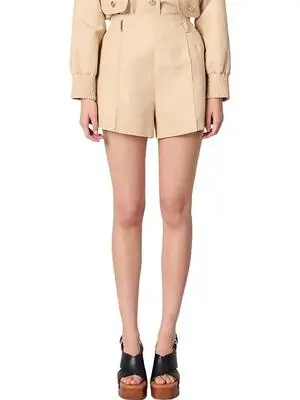 Maje Linen & Cotton Shorts - Beige