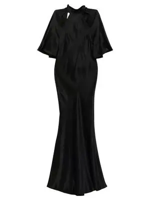 Michelle Mason Backless Gown - Black