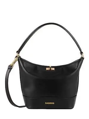 Sandro Tangoso Mini Leather Bag - Black