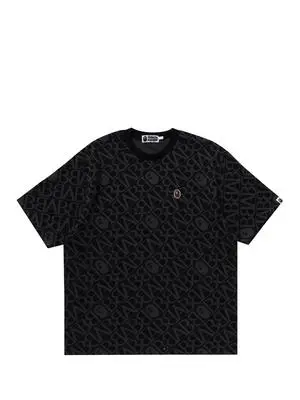 A BATHING APE Sport Monogram Ape Head One Point Tee - Black