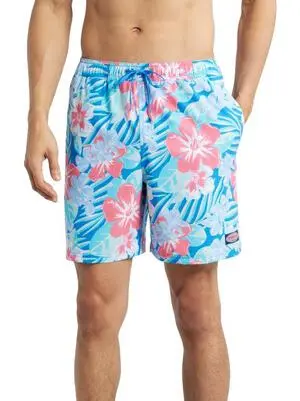 Vineyard Vines Chappy 7-inch Swim Trunks - Floral Tide Blue