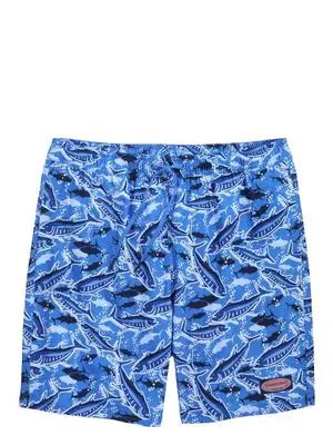 Vineyard Vines Chappy 7-inch Swim Trunks - Tide Blue Fishing