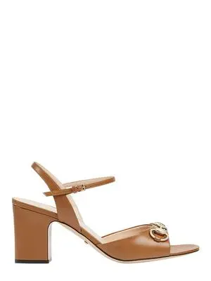 Gucci Lady Horsebit Leather Sandals - Luminous Wood
