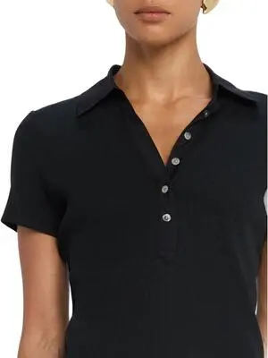 Veronica Beard Kearney Polo Shirt - Black