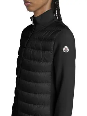 Moncler Padded Wool Cardigan - Black