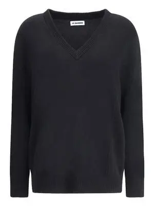 JIL SANDER Wool And Cashmere Blend Oversized Sweater - Black