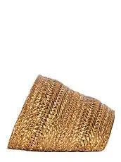 Seychelles Palms Perfection Slides - Bronze Metallic Raffia