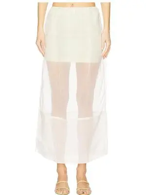 SWF Pencil Sheer Maxi Skirt & Satin Mini - Pistachio
