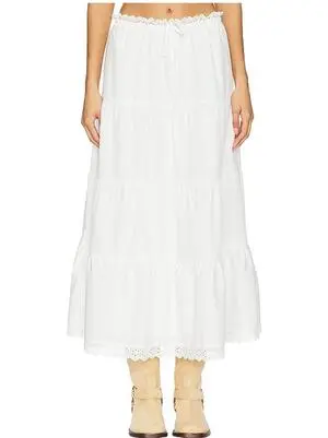 MORE TO COME Angela Maxi Skirt - White