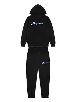 Trapstar Hyperdrive Midnight Chrome Hooded Tracksuit - Black