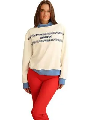 DIPPIN DAISY'S Apres Ski Sweater - Cloud Dancer/blue Yonder