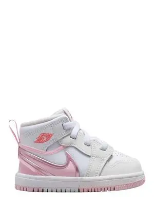 JORDAN 1 Mid Rm Easyon Sneakers - White/fire Red/pink Foam
